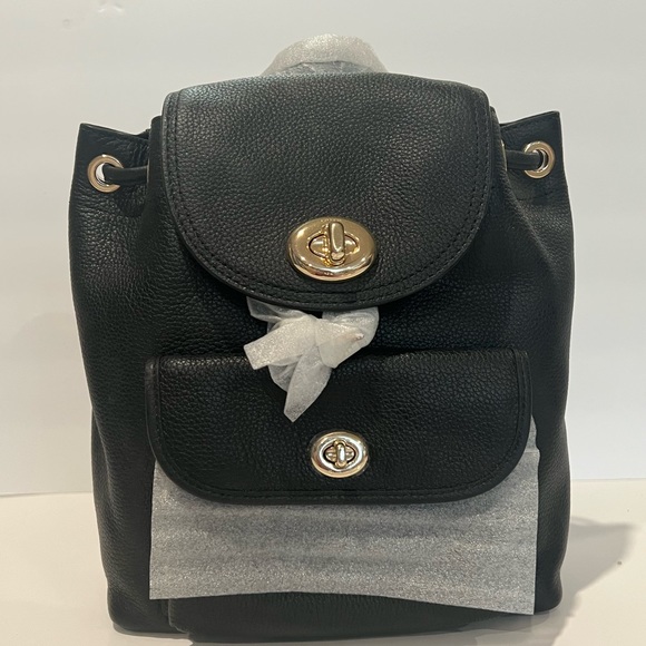 Coach | Bags | Coach Mini Billie Turnlock Backpack Black | Poshmark